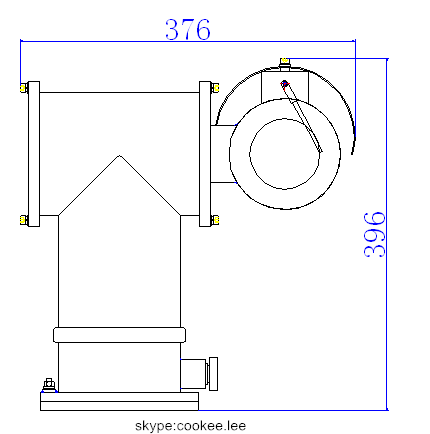360 Degree Auto Tracking Atex Marine Grade 316L Explosion Proof PTZ Camera