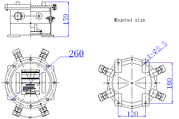 Carbon Steel Flameproof Exd Box Explosion Proof Enclosure For Optical ...